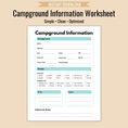 Campground Information Worksheet (Download & Print) – Camper FAQs