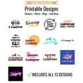 Camping Design Graphics for Stickers, Shirts, Hats, Mugs, & More (Prin ...