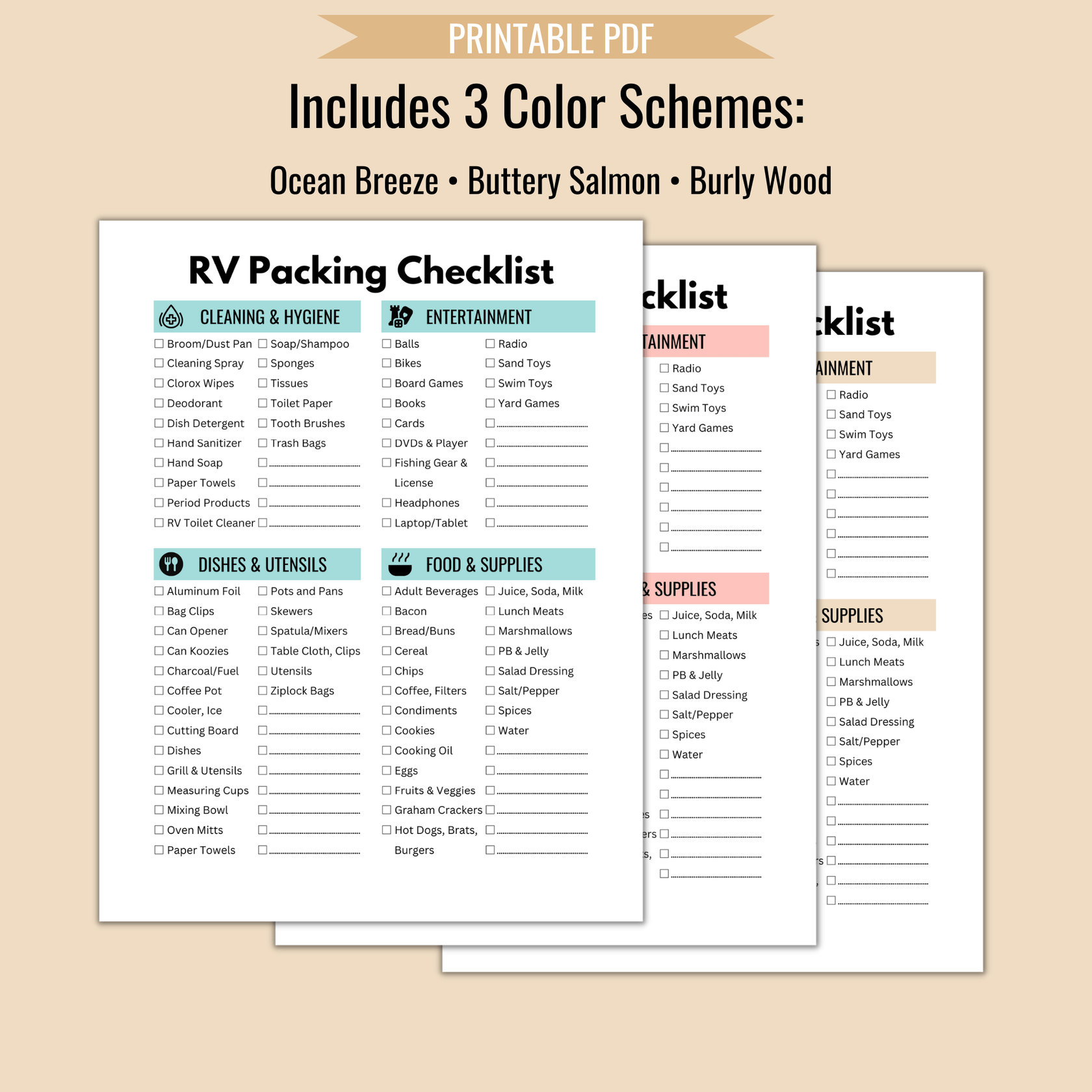 RV Packing Checklist (Download & Print) – Camper FAQs
